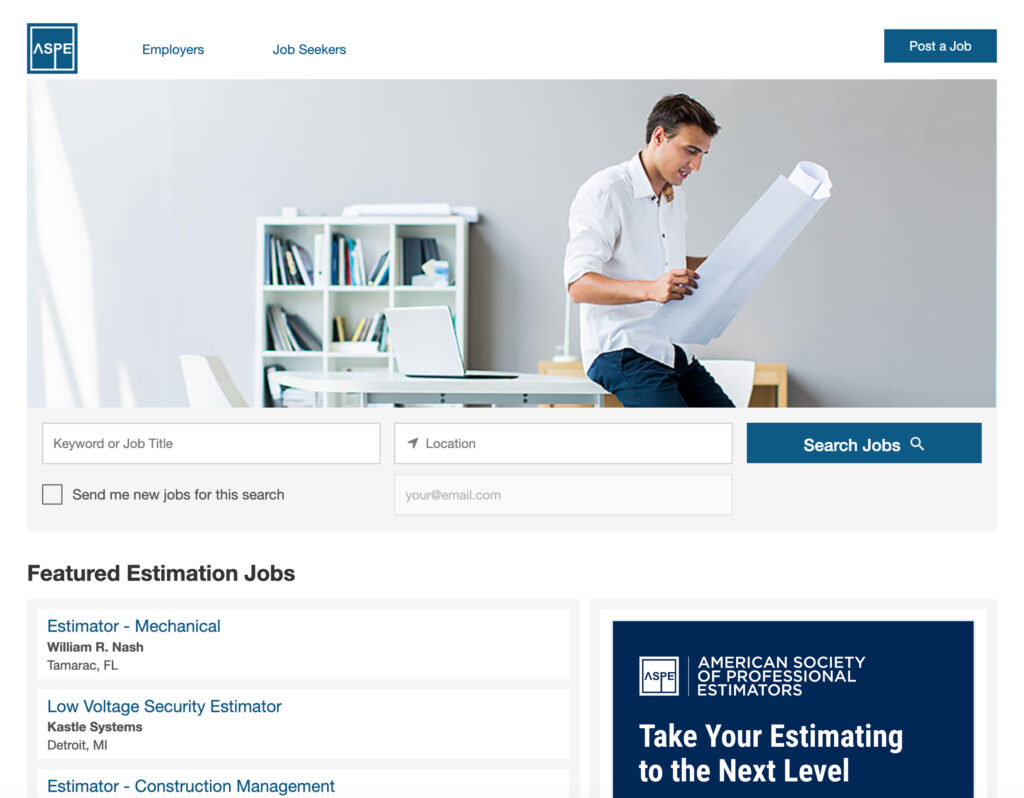 Find Your Next Estimating Role with the ASPE Career Center – American ...